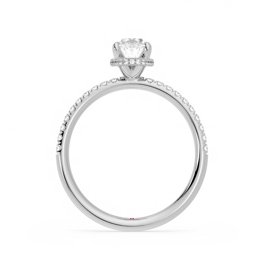Thyme Oval Hidden Halo Engagement Ring Taylor Hart