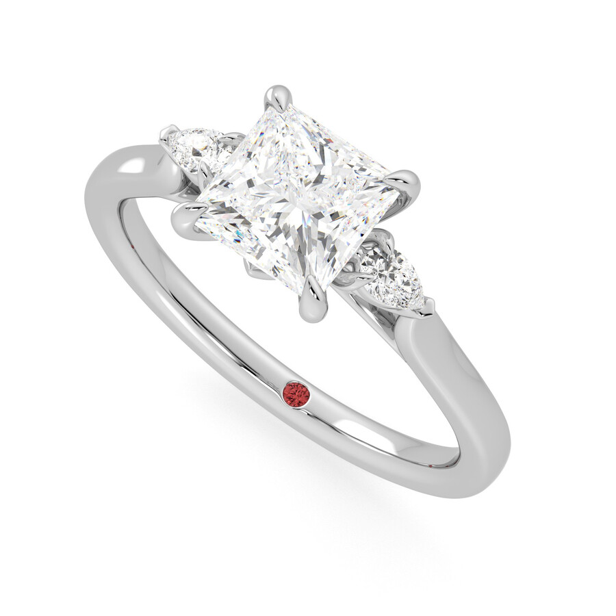 Faith Princess Lab Grown Diamond Trilogy Platinum Ethically Made Fully Customisable Design Your Own