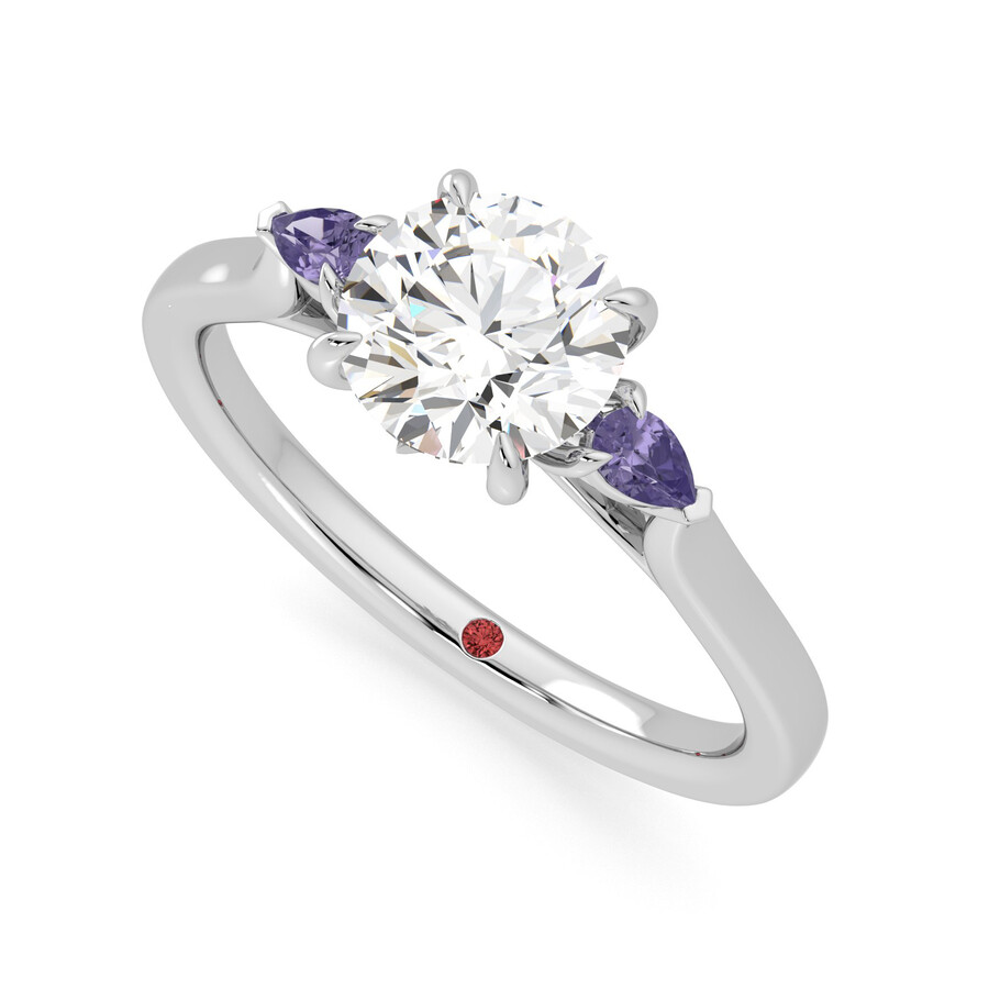 White gold purple engagement rings store