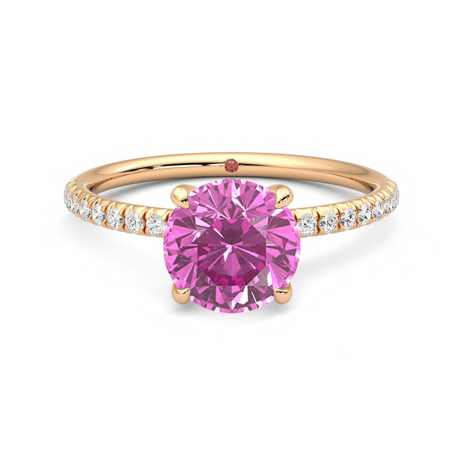 Dulcet | Round Cut Pavé Engagement Ring • Taylor & Hart
