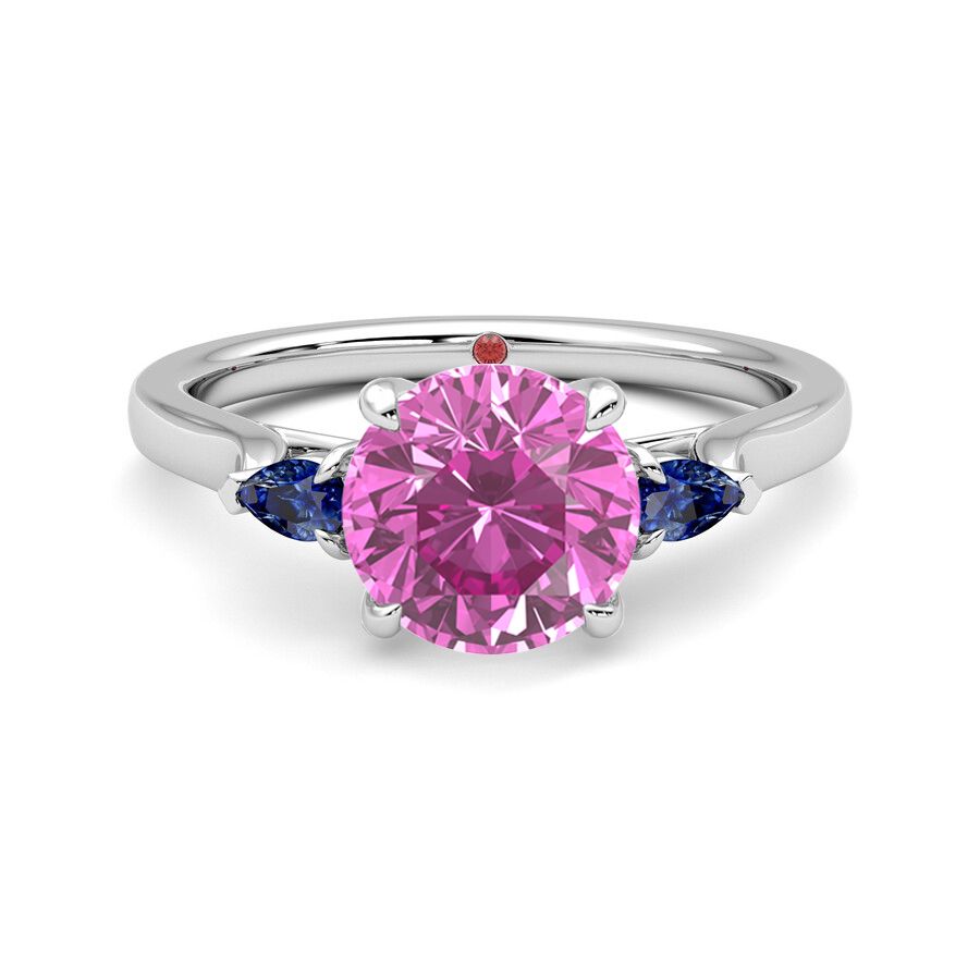 Faith | Round Diamond Blue Sapphire Engagement Ring • Taylor & Hart
