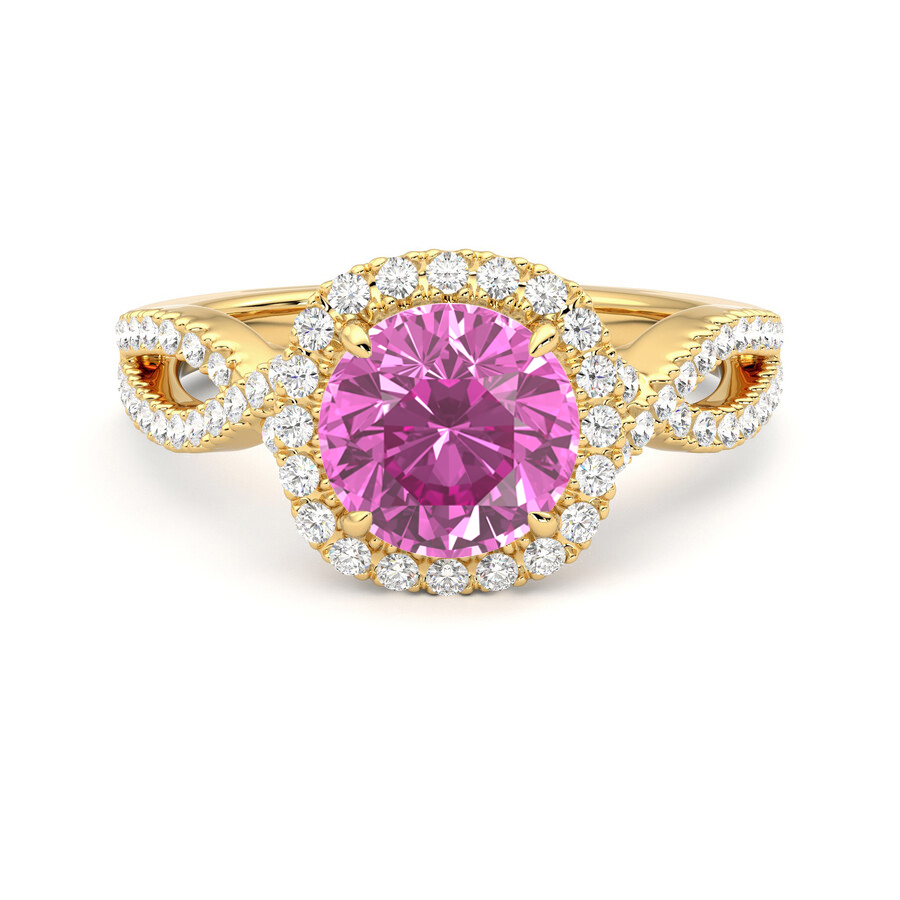 Infinity | 18ct Yellow Gold halo style engagement ring | Taylor & Hart