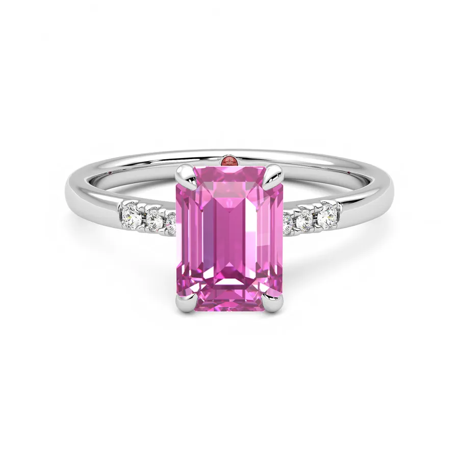 Lissome | 18ct White Gold pavé style engagement ring | Taylor & Hart