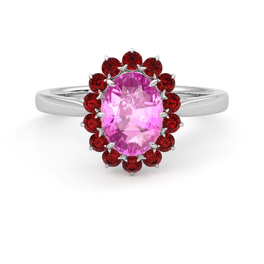 Lyra | Platinum halo style engagement ring | Taylor & Hart