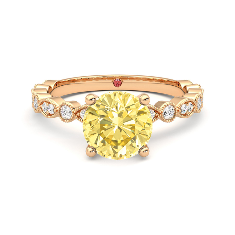 Selene | Round Vintage Bezel Engagement Ring