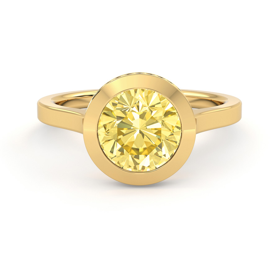 Sirius | 18ct Yellow Gold solitaire halo style engagement ring | Taylor ...