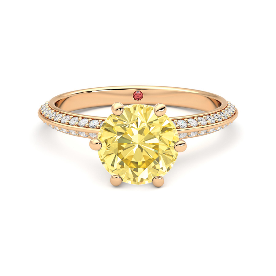 Sonder | 18ct Rose Gold pavé style engagement ring | Taylor & Hart