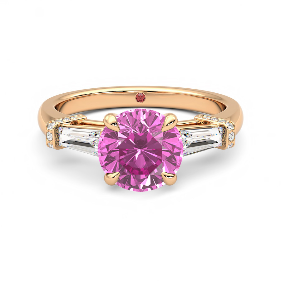 Utopia | 18ct Rose Gold trilogy style engagement ring | Taylor & Hart